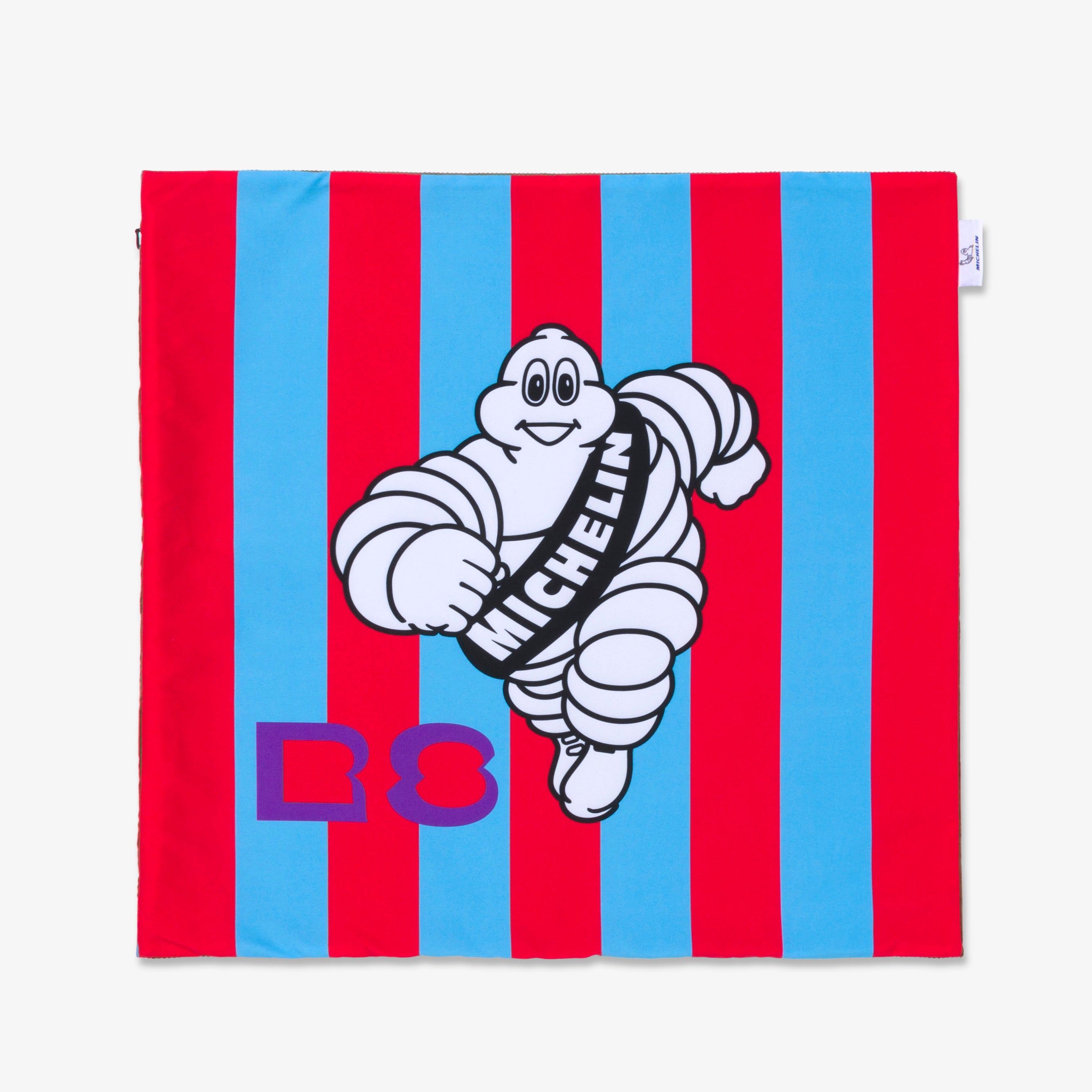 Race Service x Michelin Raw Spec Pillow Case, Red & Blue stripes