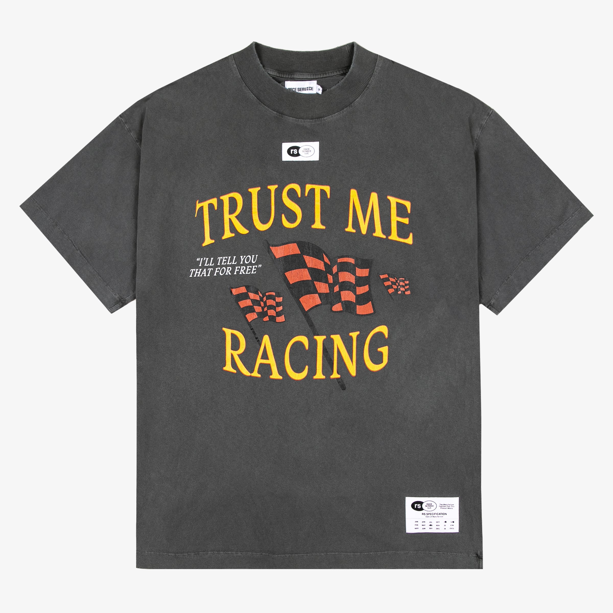 DISTRESSED ‘TRUST ME RACING’ TEE – Race Service